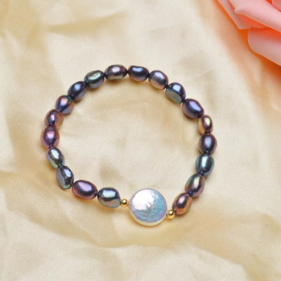 Jewelry | Freshwater Baroque Button Pearl Bracelet | Poshmark